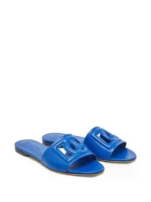 Dolce & Gabbana Bianca Dg Logo Slides - Blue
