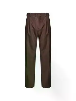 _J.L - A.L_ Nave Pleated Straight-leg Trousers - Brown