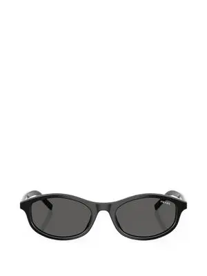 Prada Sunglasses With The Iconic Metal Plaque - Black