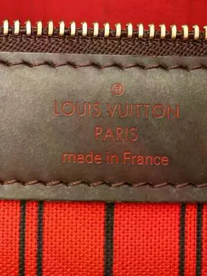 LOUIS VUITTON 2008 Mm Neverfull Damier Ebene Tote Bag