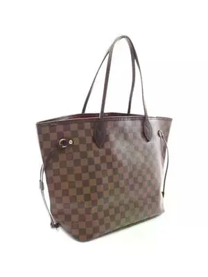 LOUIS VUITTON 2008 Mm Neverfull Damier Ebene Tote Bag - Brown