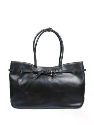 MARGESHERWOOD Large Grandma Buckle-strap Tote Bag - Black
