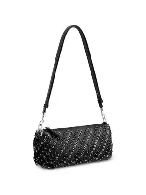 Rabanne Small Bag In Leather With Silver Eyelets
