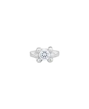 UNODE50 Sterling -plated Ring With White Cubic Zirconia