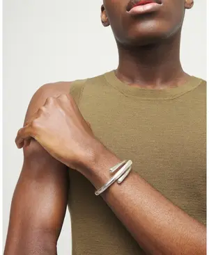 UNODE50 Sterling Plated Bracelet In The Shape Of Three Tubes