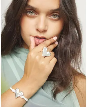 UNODE50 Sterling Plated Ring In The Shape Of A Heart