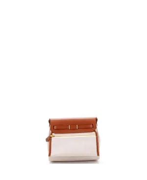 Hermès 20 Herbag Zip Toile And Leather