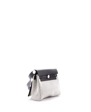 Hermès 20 Herbag Zip Toile And Leather