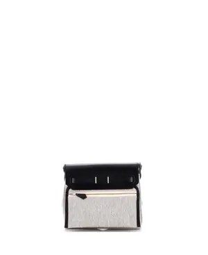 Hermès 20 Herbag Zip Toile And Leather