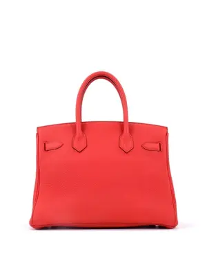 Hermès Birkin 30 Handbag Red Togo With Palladium Hardware