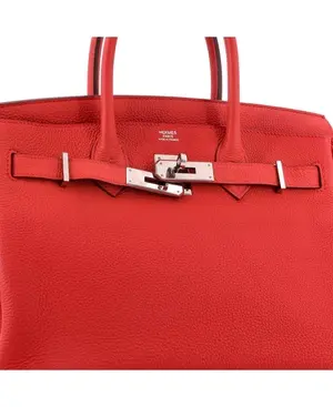 Hermès Birkin 30 Handbag Red Togo With Palladium Hardware
