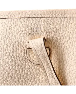 Hermès Tpm Long Strap Evelyne Bag Clemence - Neutral