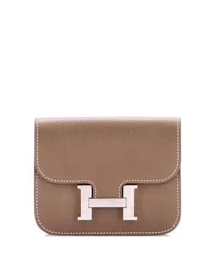 Hermès Constance Slim Wallet Evercolor - Gray