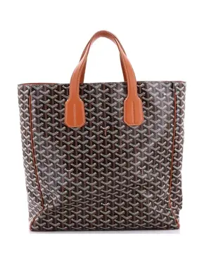 Goyard Voltaire Iii Tote Coated Canvas - Brown