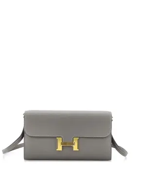 Hermès Constance To Go Wallet Evercolor - Gray