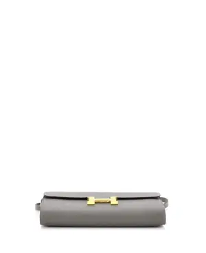 Hermès Constance To Go Wallet Evercolor - Gray