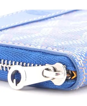 Goyard Pm Matignon Zip Wallet Coated Canvas With Leather