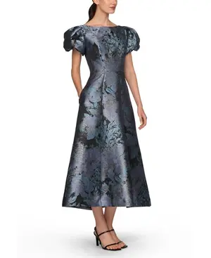 KAY UNGER Jennifer Tea Length Dress