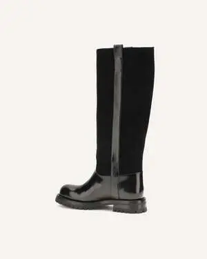 Dolce & Gabbana High Suede And Smooth Leather Boots