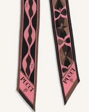 Emilio Pucci Silk Twill Bandeau Scarf With Mixed Prints