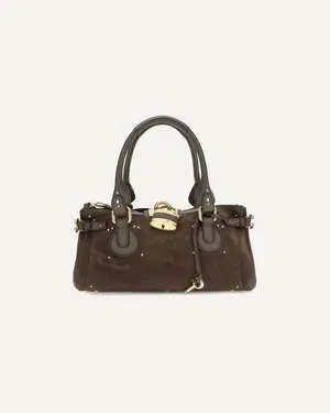 Chloé Paddington Suede Handbag - Brown