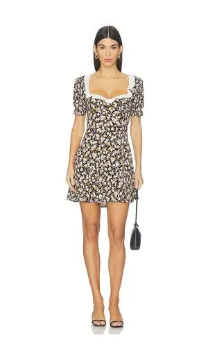For Love & Lemons Canyon Blossom Mini Dress - Black