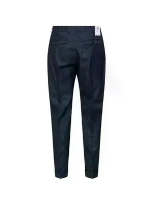 PT TORINO Check-pattern Wool Trousers