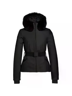 Goldbergh Hida Faux Fur-trim Belted Jacket - Black