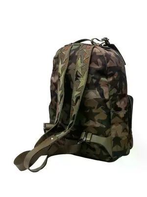 Valentino Garavani 2018-2026 Nylon Rockstud Camouflage Stars Backpack