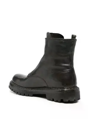 Officine Creative Front-zip Lug-sole Ankle Boots