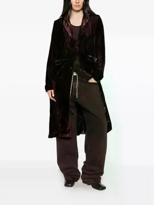 Avant Toi Velvet Single-breasted Coat
