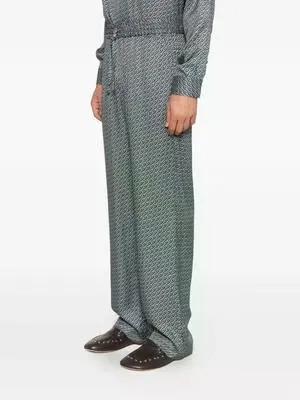 Drole De Monsieur Geometric-print Drawstring Trousers