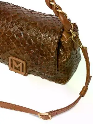 Marella Small Le Muse Snakeskin-effect Braided-handle Tote Bag