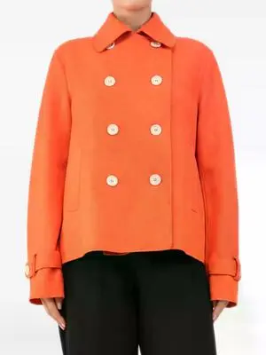 Harris Wharf London Double-breasted Jacket - Orange