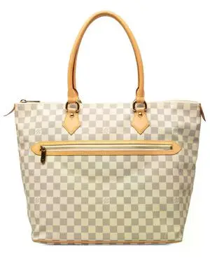 LOUIS VUITTON 2007 Damier Azur Saleya Gm Handbag - White