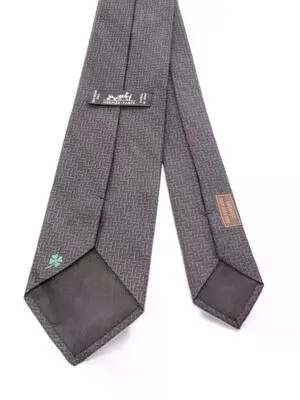 Hermès 2010 H Logo Pattern Tie
