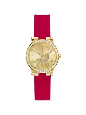 Guess Crystal Analogue Watch Mm - Gold