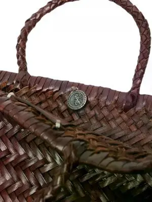 Dragon Diffusion Mini Flat Gora Handwoven Basket Bag