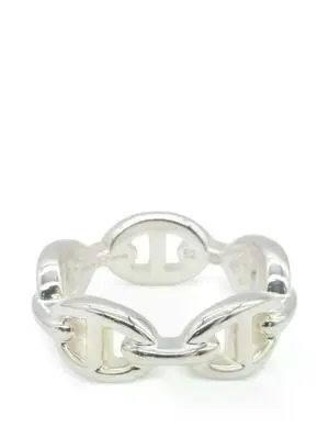 Hermès 2010s Chaine D'ancre Enchainée Ring - Silver