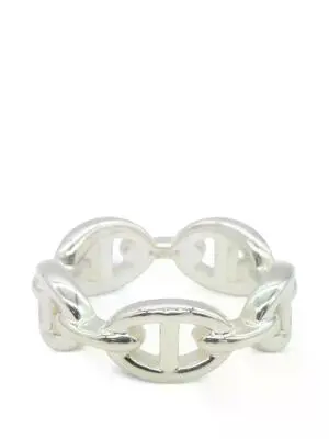 Hermès 2010s Chaine D'ancre Enchainée Ring - Silver