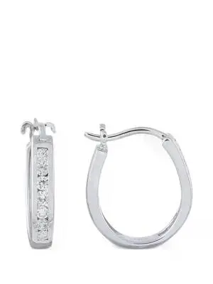 LB EXCLUSIVE Embellished Diamond Hoop Earrings