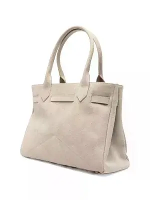 BALLANTYNE M Kate Buckle-detail Textured Tote Bag