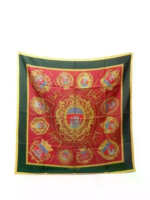 Hermès 2010s Les Armes De Paris Scarf - Red