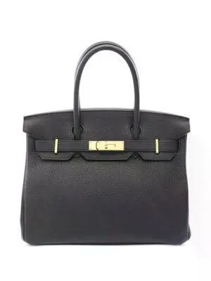 Hermès 2017 30 Birkin Togo Handbag - Black
