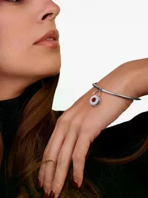 ANTY Aura Diamond Rhodolite Bangle Bracelet
