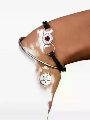 ANTY Aura Diamond Rhodolite Bangle Bracelet