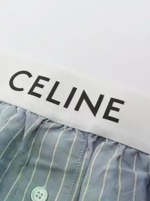 Celine 2010s Striped Silk Pajamas