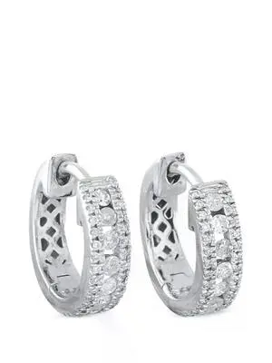 LB EXCLUSIVE Diamond Huggie Earrings - Silver