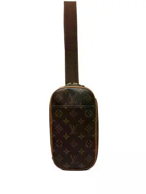 LOUIS VUITTON 2005 Monogram Pochette Gange Crossbody Bag - Brown