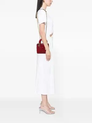 Dior 2017 Mini Lambskin Cannage Lady Satchel
